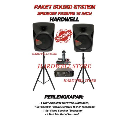 Jual PAKET SOUND SYSTEM SPEAKER PASIF 15 INCH HARDWELL ORIGINAL ...