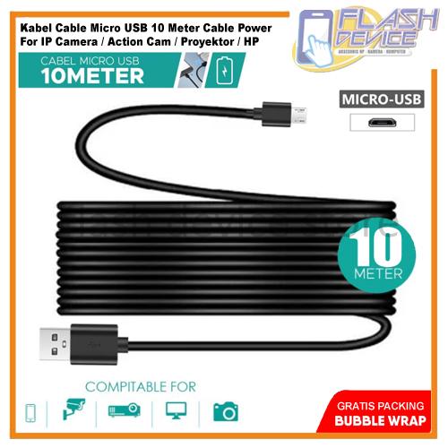 Jual Kabel Cable Micro USB 10 Meter Cable Power for CCTV / Action Cam ...
