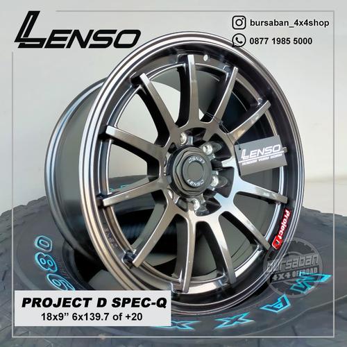 Jual Velg Lenso TDQ Project D spec Q R18 inch 6x139.7 Hyper Dark - Kota Surabaya ...