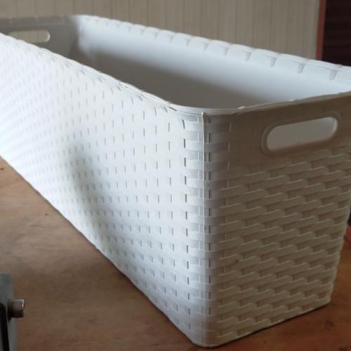 Jual POT ANYAM KOTAK PANJANG MOTIF UK JUMBO/POT PUTIH TANAMAN HIAS ...