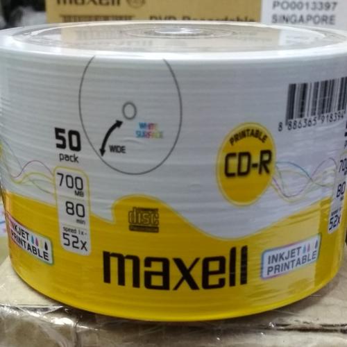 Jual CDR Printable Maxell / CD-R MAXELL Printable - RITEK - Jakarta ...