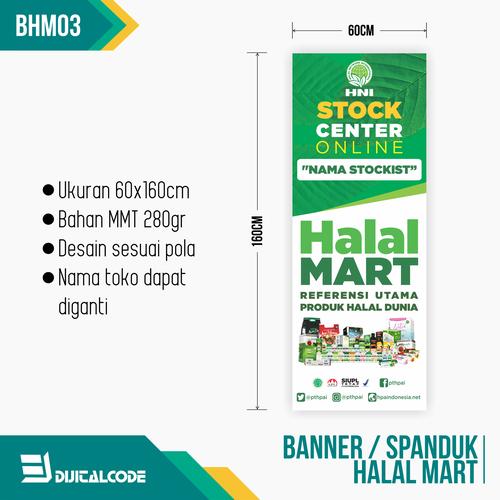 Jual BHM03 Spanduk Banner Halal Mart HNI 60x160cm - Kota Medan ...