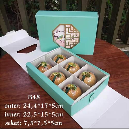 Jual Kotak Kue Mooncake B48/ Box Cookies / Nastar / Packaging Kotak Kue ...
