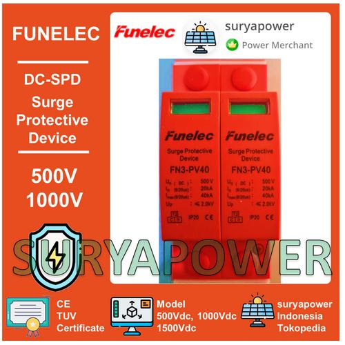 Jual SPD DC - 500V 1000V 1500V - FUNELEC - SURGE PROTECTIVE ARRESTER DC ...
