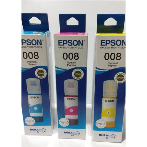 Jual TINTA BOTOL EPSON 008 CYAN MAGENTA YELLOW - Biru - Jakarta Pusat ...