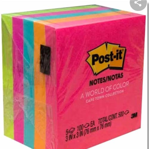 Jual post it 3m color654 3x3in 76x76 .1x5 .500lbr asli - Jakarta ...