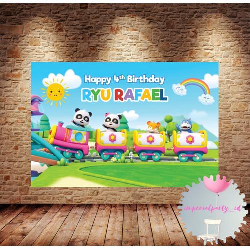 Jual Custom Backdrop Banner Spanduk Happy Birthday Babybus Nursery Anak ...