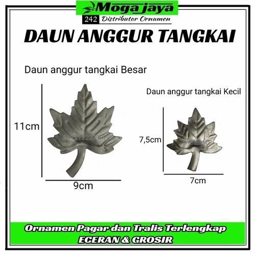 Jual daun anggur ornamen pagar besi tempa tralis balkon canopy dll ...