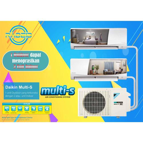 Jual AC DAIKIN MULTI S 2 Koneksi 2MKC 30 QVM (1/2PK + 1/2PK) - Jakarta Timur - Radeid | Tokopedia