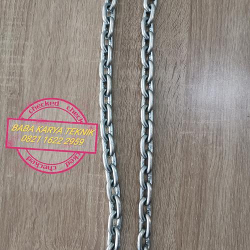 Jual LOAD CHAIN STAHL ST 10 / RANTAI BAJA 5MM X 16MM GALVANIZED 1 TON ...
