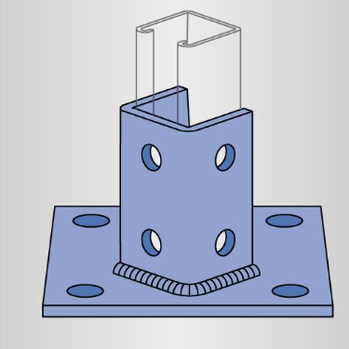 Jual UNISTRUT P2072 A Post Base - P2072A-EG - Kota Surakarta ...