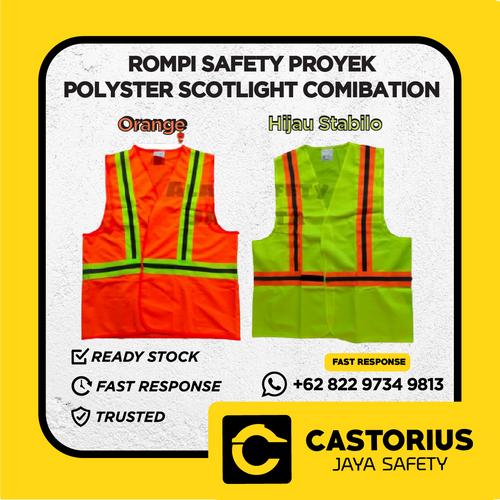 Jual Rompi Safety Ployster Scot Kombinasi Rompi Proyek Alat Safety ...