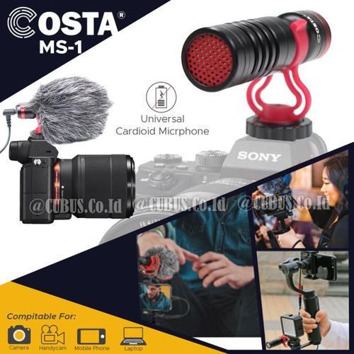 Promo COSTA MS-1 Microphone Condenser Shotgun Vloging For DSLR Android ...
