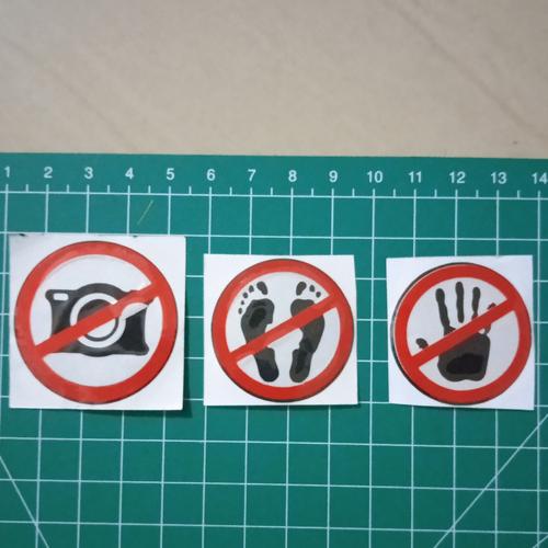 Jual stiker peringatan dilarang foto injak sentuh - dilarang foto ...