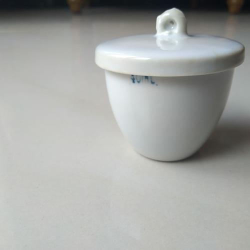 Promo cawan krusibel krus crucible porcelain porselen 40ml 40 ml 40cc ...