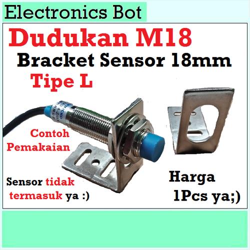 Jual [EBS] Dudukan Sensor Saklar Tombol 18mm Bracket M18 Mounting Kaki ...
