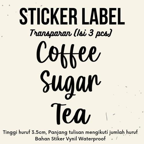 Jual Stiker Kopi Teh Gula Sticker Coffee Tea Sugar isi 3pcs Waterproof ...