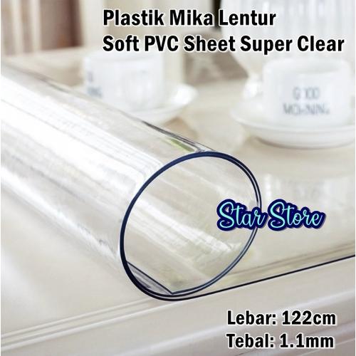 Jual Plastik Mika Lentur Transparan Super Clear Lebar 122cm / Tebal 1.10mm - Jakarta Pusat ...