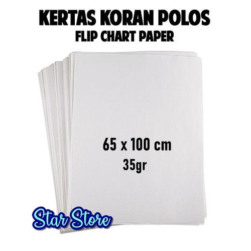 Jual Kertas Koran / Kertas Buram Polos / Kertas Papan Tulis Flip Chart ...