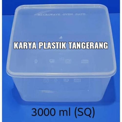 Jual Kotak Plastik Bening 3000 ML / Thinwall Kotak 3000 ML - Kota ...