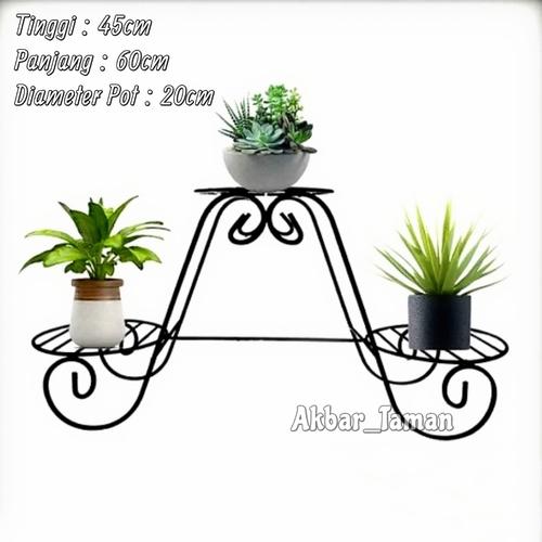 Jual Rak Tanaman Bunga Besi Minimalis Model A 3 Susun Pot / Rak Moderan ...