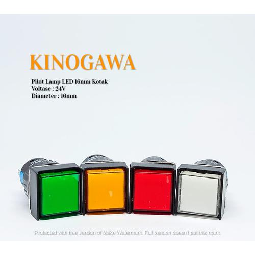 Jual PILOT LAMP LED 16mm Kotak 24V KINOGAWA - lampu Panel indikator ...