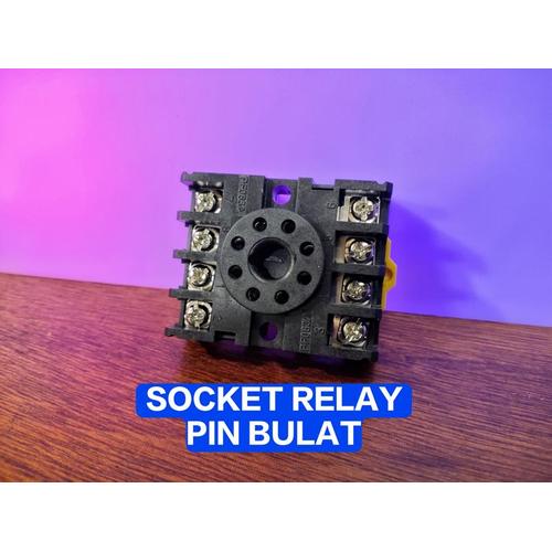 Jual Socket Relay Bulat AC 220V / Socket Bulat Relay AC 220V 8 Pin ...