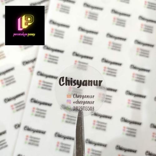 Jual Logo Sticker Stiker Transparan Custom Merk sampai dengan 270pcs ...