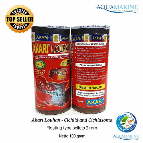 Jual Akari Louhan (3 in 1) 100gr Cichlid Parrot Pelet Astaxanthin Red ...