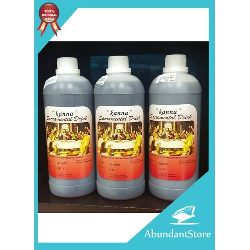 Jual Anggur Perjamuan Kudus Kanna Kemasan Botol Isi 1.000 Ml / 1 Liter ...