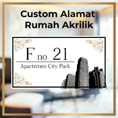 Jual CUSTOM PAPAN ALAMAT RUMAH AKRILIK CUTTING + PRINT UV 28X17CM ...