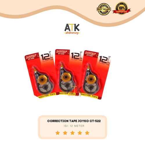 Jual Correction Tape Joyko CT-522 Tip-Ex Kertas 12 Meter atk - CT-522 ...
