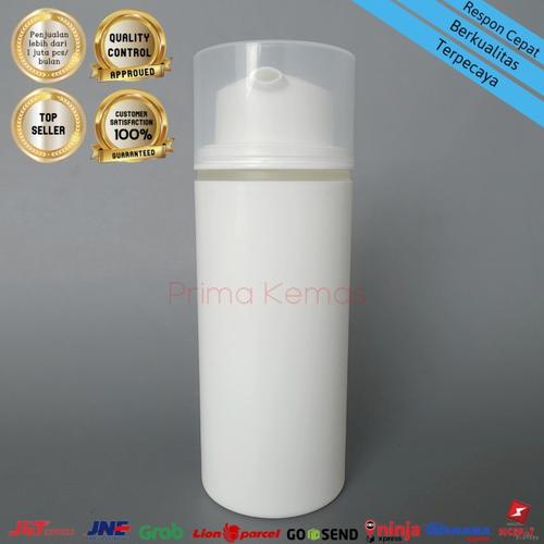 Jual Botol Airless Pump 100 ml - botol serum - Airless PP 100 ml White ...