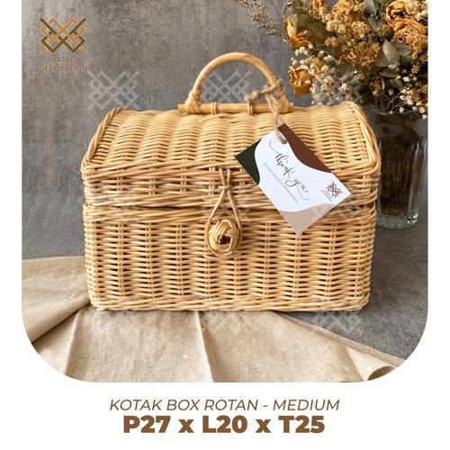 Jual KOTAK BOX ROTAN UKURAN MEDIUM BUATAN UMKM INDONESIA PRATALA ...