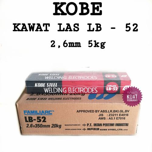 Jual Kawat las listrik KOBE LB-52 2,6mm AWS E7016 las baja - Kota Bekasi - Toko Kuat | Tokopedia