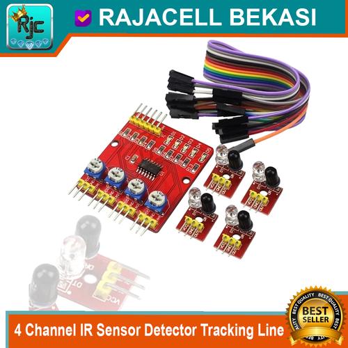 Jual 4 Channel IR Sensor Detector Tracking Line Robot - Kota Bekasi ...