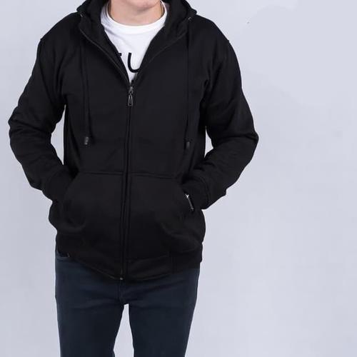 Jual Jaket Hoodie Ziper Hitam Polos Size M L Xl Xxl Hitam M Kab Bandung Storeshop06