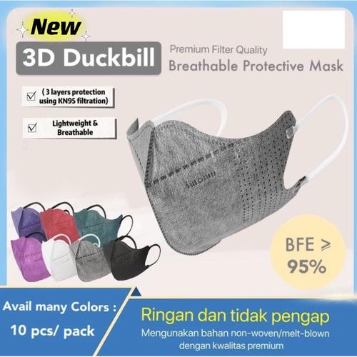 Jual Masker Duckbill Premium 3D Design Masker KN95 3D Duckbill Mask 3 ...