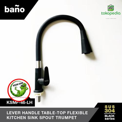 Jual Kran cuci piring meja flexible hitam / kran sink tanam Stainless ...