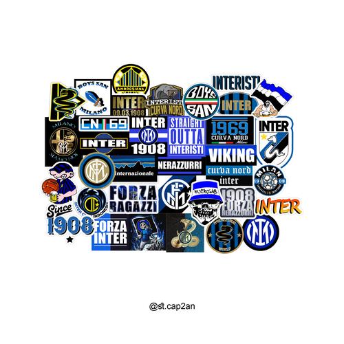 Jual Sticker Inter Milan Pack - Kota Depok - RDP22 Store | Tokopedia