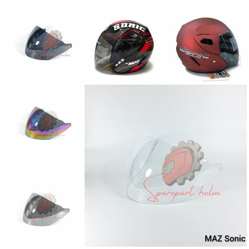 Jual Kaca helm MAZ Sonic Visor helm MAZ Sonic - Black Smoke - Kota ...