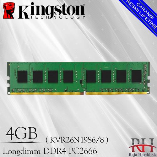 Jual Kingston RAM DIMM KVR26N19S6/4 4GB DDR4 2666MHz Non-ECC - Jakarta ...