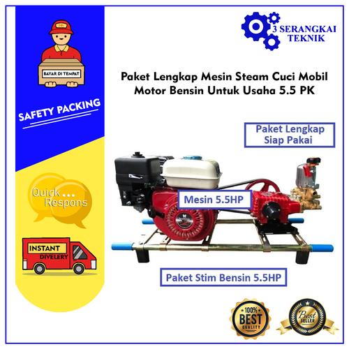 Jual Paket Lengkap Mesin Steam Cuci Mobil Motor Bensin Untuk Usaha 5.5 ...