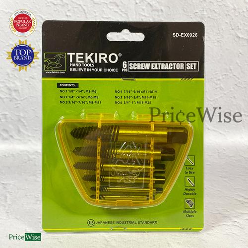 Jual Screw Extractor Set 6pcs Tekiro / Tap Balik / Pembuka Sekrup ...