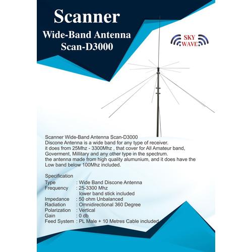 Jual Scanner Wide Band Antenna Scan-D3000 Receiver Wide - Jakarta Barat ...