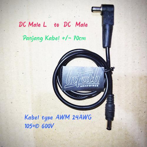 Jual Kabel #2 Adaptor Daisy Chain 1 To 1 Way L DC Male To Male 2.1mm ...