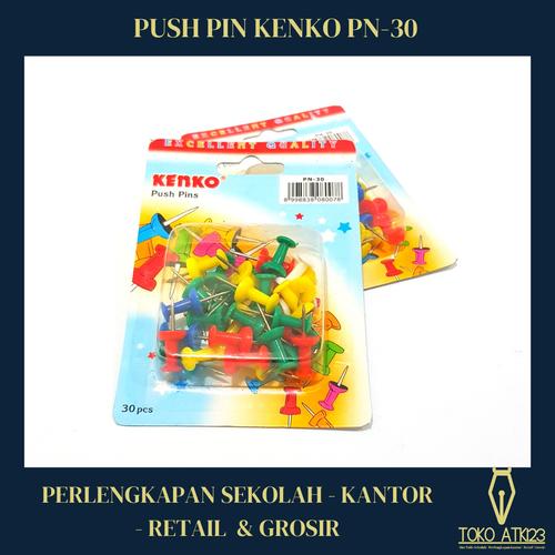 Jual Push Pin / Paku Pin Warna / Paku Notes Merk Kenko PN-30 - Kota ...