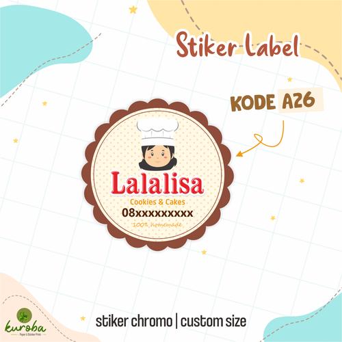 Jual stiker label kemasan catering toples ricebox produk - 3x3cm - Kab ...