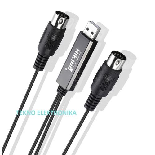 Jual Kabel Instrumen Musik to PC Jack USB In Out Interface Midi Din 5 ...