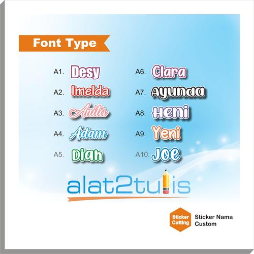 Jual Label Nama Bentuk custom sticker stiker - Chromo - Kota Bandung ...